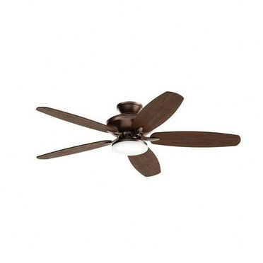 Bailey 48in 3-Blade Ceiling Fan, Walnut, Frosted White LED, Brushed ...