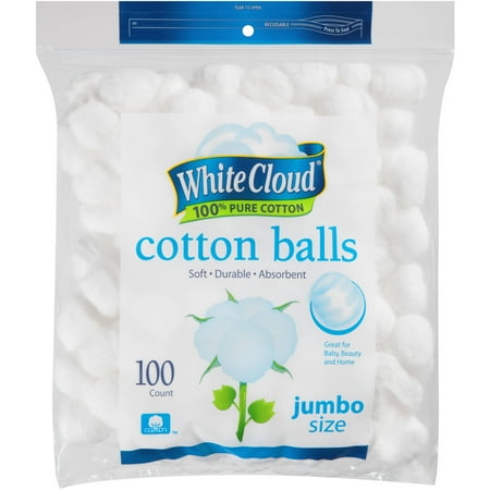 Sky Organics Organic Jumbo Cotton Balls, 100% Pure Organic Cotton, 300 ...