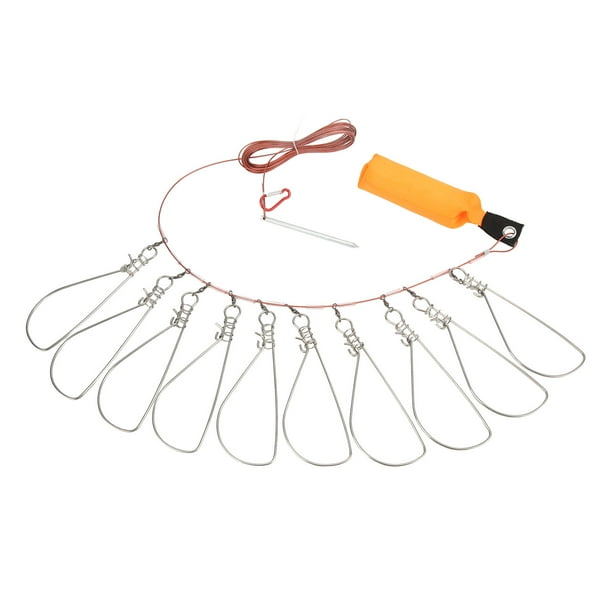 LYUMO Fish Wire Rope Lock, Dry Quickly Live Fish Lock Portable PVC Wrap ...