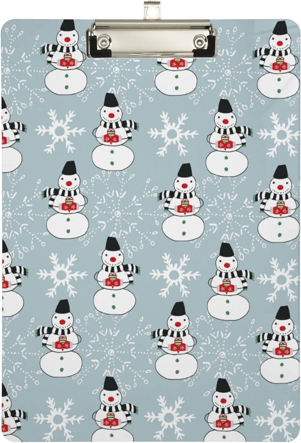 FMSHPON Christmas Fun Snowman Snowflake Clipboard Hardboard Wood ...
