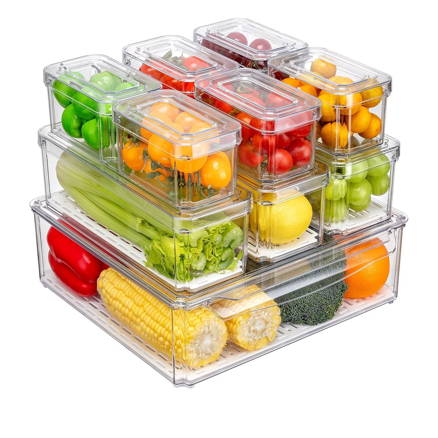 Click here for Techgen Refrigerator Storage Bins  Stackable Fridg... prices