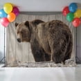 Bear Photography Backdrop 10x8FT, Farmhouse Rustic Animals Wooden ...