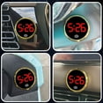 Digital Car Clock with LED Display Stick On Clear LCD Screen Automotive ...