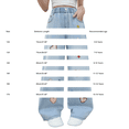 CPNG Girls Denim Pants Wide Leg Elastic Waist Denim Pants with Colorful ...