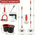 Mop Bucket Set, Spin Mop And Bucket And Wringer Set, Bathroom Mop ...