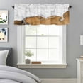 Curtain Valance for Windows, Modern Marble Style Kitchen Valances Rod ...