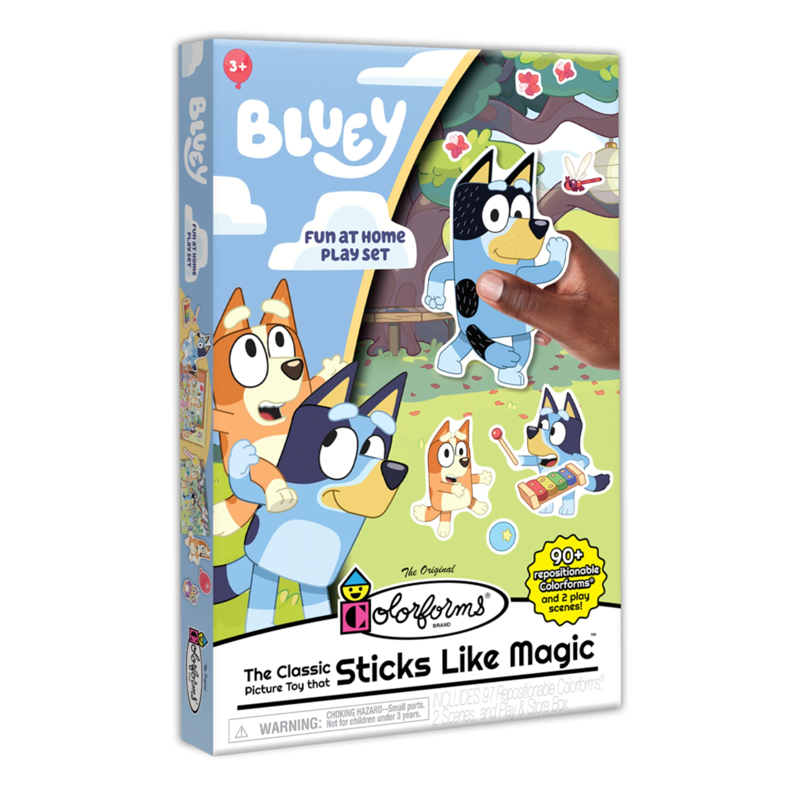 Juego de piezas reposicionables Colorforms Bluey para más de 3 años ...