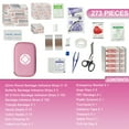 First Aid Kit Travel Camping Necessity 273 Pcs Survival Supplies Pink ...