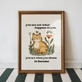 Affixzi Cute Cat Wall Print Retro Illustration Classroom Wall Print ...