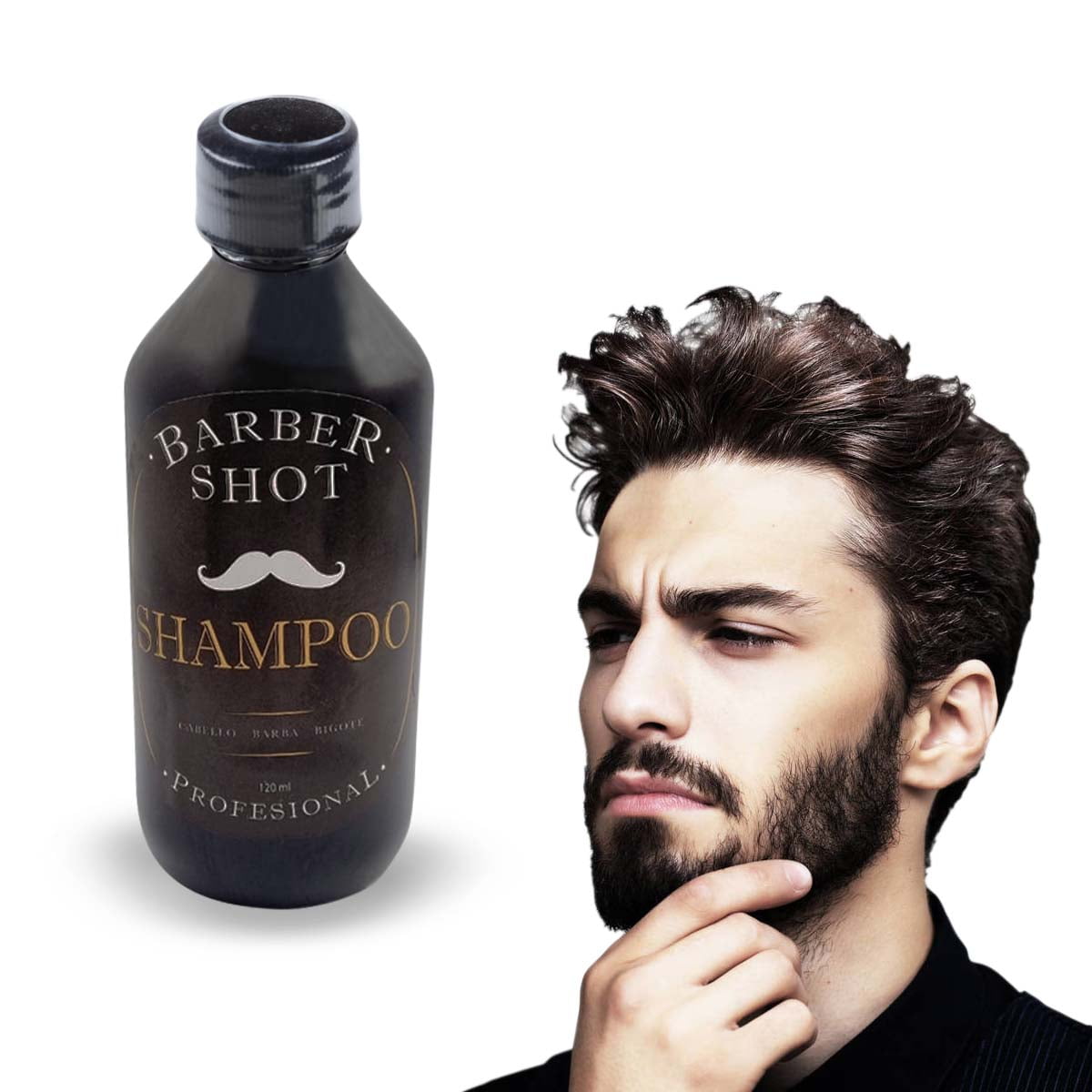 Shampoo de Bergamota para Cabello Barba y Bigote con Cola de Caballo ...