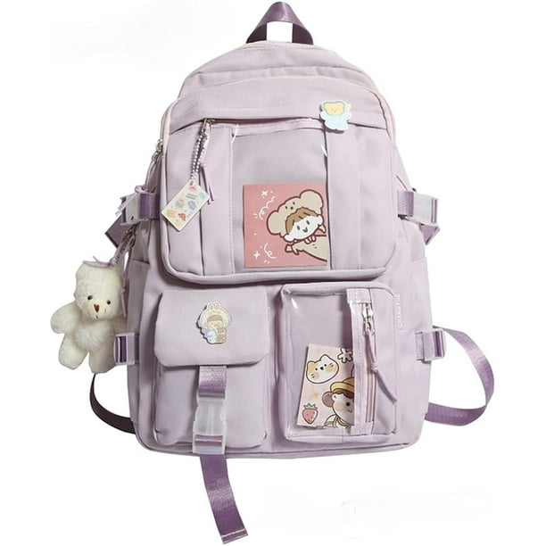 Kawaii Backpack with Accessories Cute Aesthetic Backpack Cute Kawaii ...