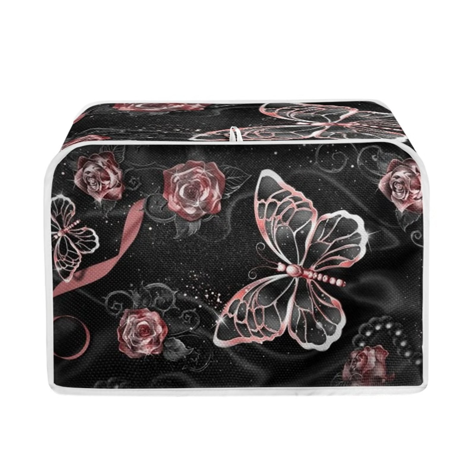 FKELYI Floral Butterfly Pink Toaster Cover Foldable Toaster Covers 4 ...