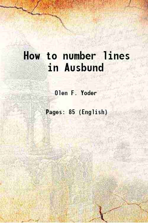 How To Number Lines In Ausbund Walmart How To Number Lines In Ausbund Walmart