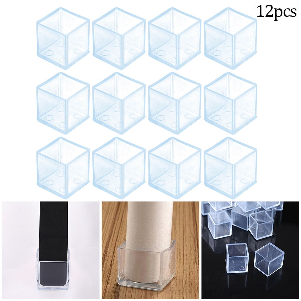 Sufanic 12Pcs Rubber Chair Leg Cap Square Covers Furniture Table Feet ...