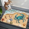 Area Rug 2x3ft Coastal Sea Crab Shell Conch Starfish Area Rugs Washable ...