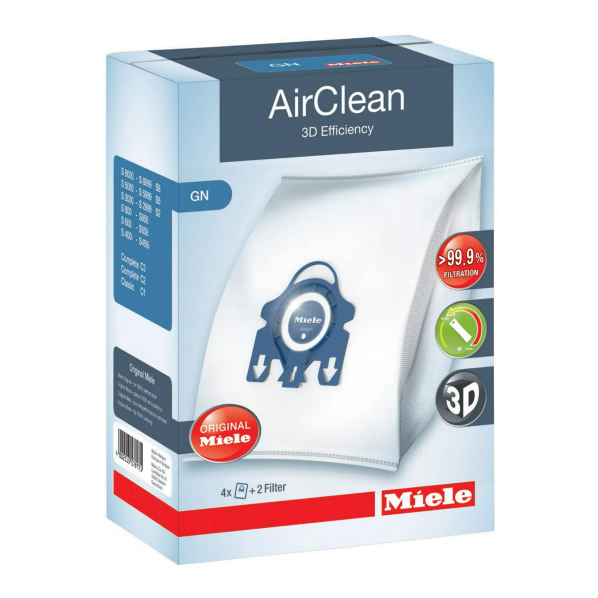 Click here for Miele Airclean 3d Gn Dust Bags  4-Pk prices