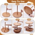 4-Tier Wooden Round Tiered Display Riser Stands for Jewelry Pot Plants ...