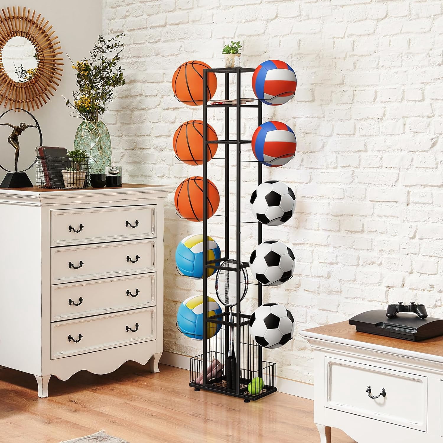 Indoor Outdoor Toy Storage Mesh With Wheels – 48 Gallon Capacity, Holds ...