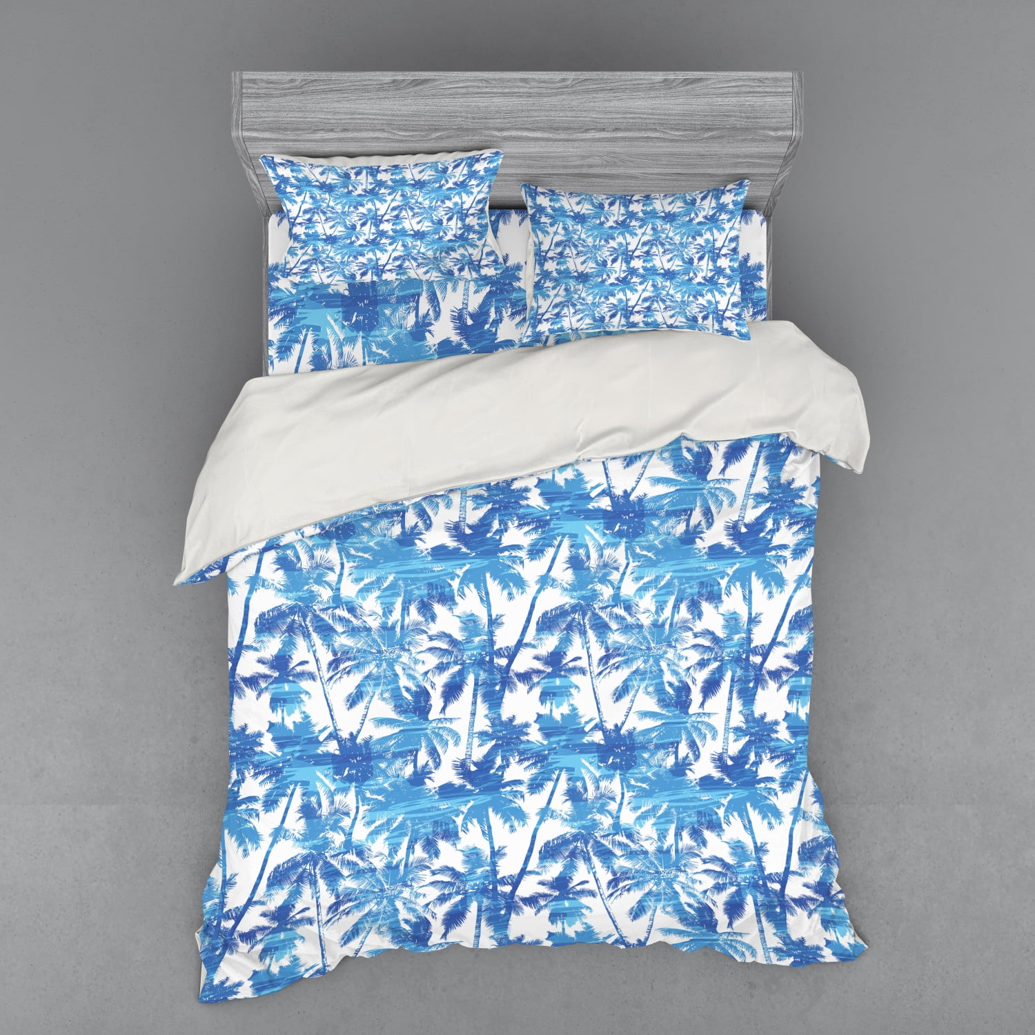 Ambesonne Tropical Bedding Set 4 Pcs, Palm Tree Jungle Theme, Queen ...