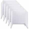 Trifold Poster Board, 24" x 16", 5-Pack, White Corrugated Project ...