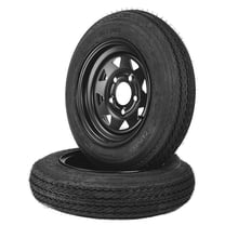 2 Pack 480-12 4.80x12 4.80-12 4.8-12 Trailer Tires with 12'' Rims, 5 ...