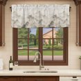 Beige Misty Mountains 2 Panels Kitchen Valance, Zen Flying Birds Peaks ...
