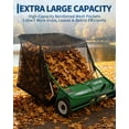 44 Inch Tow Behind Lawn Sweeper, 29 Cu. Ft. Heavy Duty Extra Large Leaf ...