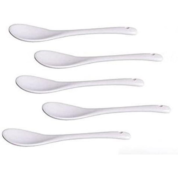 5.1" Ceramic Spoon Ceramic Spoon For Coffee, Tea, Yogurt, Ice Cream ...