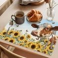 Cow Animal Cotton Linen Placemats Set of 1, Yellow Sunflower Farmhouse ...