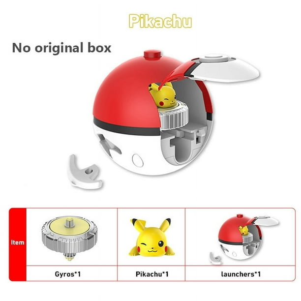 Pokemon Gyroscope Launcher Beyblade Arena Pikachu Mew Eevee Pokeball ...