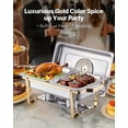 Chafing Dish Set, 4 Qt 2-Pack, Stainless Steel - Rectangle Buffet ...