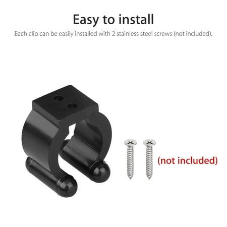 YUNDAP 20-pack Pole Rod Holder Clips Rubber, Regular Fishing Rod ...