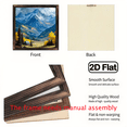 An 8-inch 2D flat "Snow Mountain Forest" themed wooden frame painting ...
