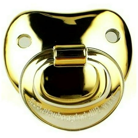 Billy Bob Gold Baby Pacifier with Orthodontic Nipple, Ages 6 Months ...
