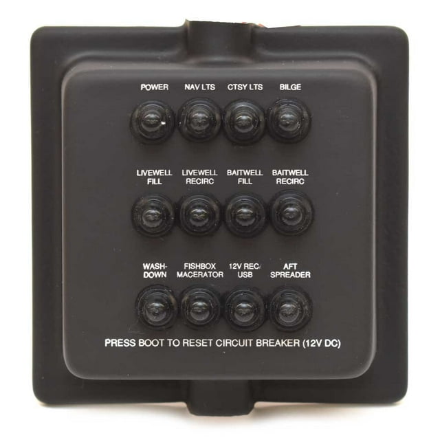 Triton Boat Circuit Breaker Panel 334100 | 210 LTS Pro 12VDC Plastic ...
