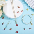 80Pcs 5 Styles Enamel Fruit Charms Alloy Fruit Pendants Strawberry ...