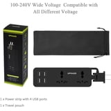 Portable Universal 100V-240V 2 Outlets Surge Protector Travel Power ...
