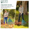 Orientools Garden Leaf Rake, 42"-60" Adjustable Steel Handle, 22-Tine ...