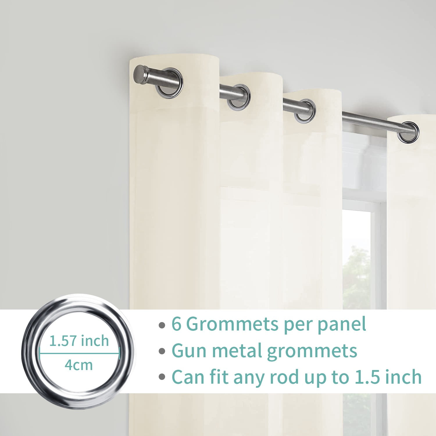 Innens Blackout Curtains Semi-Transparent Sheer Curtain for Wedding ...