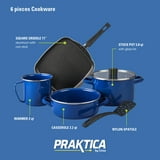 Praktica by Cinsa 6 Piece Enamel on Steel Cookware Set Stock Pot, Dutch ...