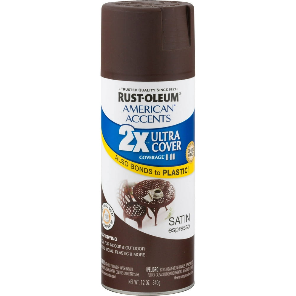 Rust-Oleum American Accents Ultra Cover 2X Satin Espresso Spray Paint ...