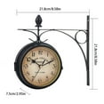 Antique Industrial Double-Faced Wall Clock, Weatherproof Metal Design ...