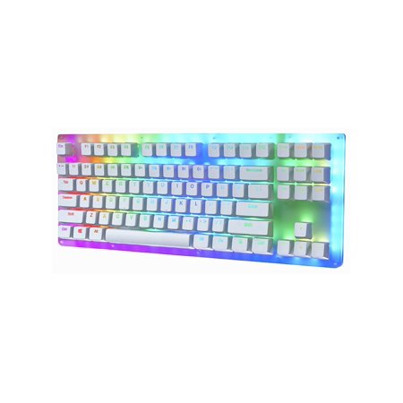GamaKay K87 87 Keys Hot Swappable Mechanical Keyboard Type-C Wired USB 3.1 Translucent Glass ...