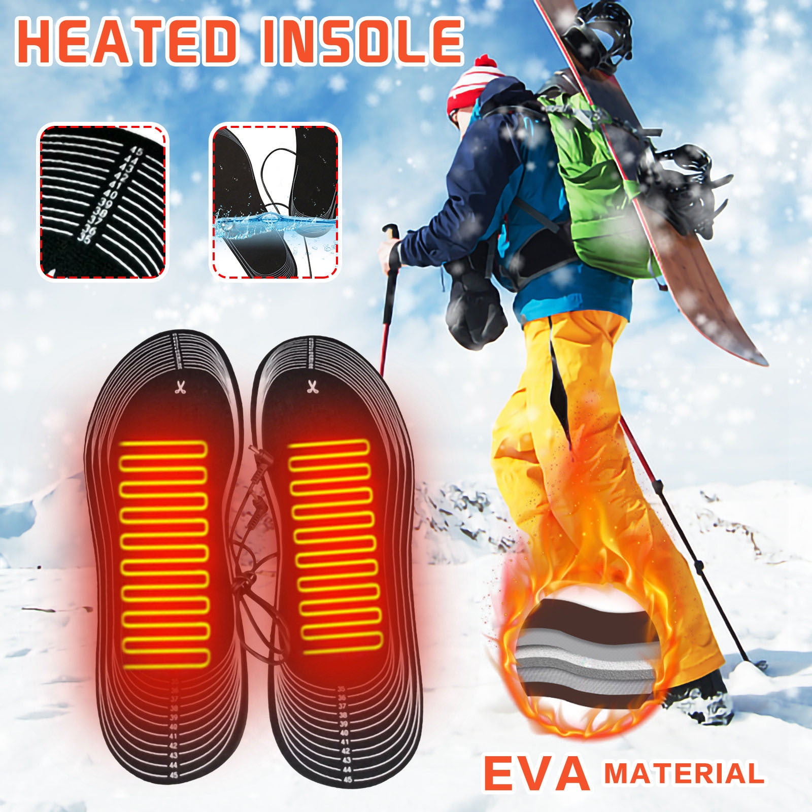 Kokovifyves Front Sole Heating insole Electric Heating insole Battery ...