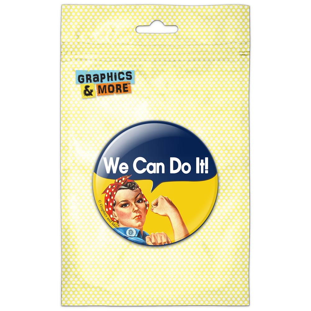 Rosie The Riveter War Poster Pinback Button Pin Badge - Walmart.com