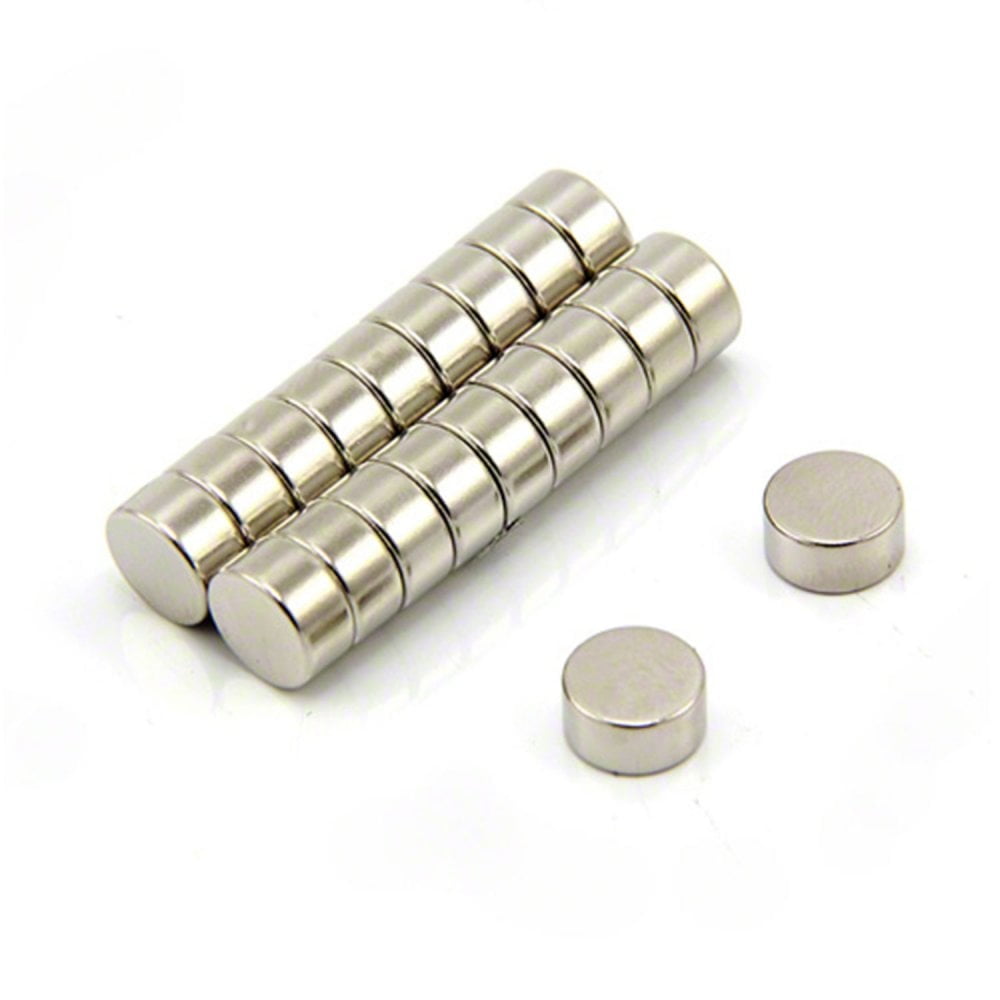 N42 Neodymium Disc Magnet - 10mm dia x 5mm thick - 6.39lbs Pull (Pack ...