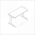 Desks Home Office Desk with Modesty Panel & Detached File Cabinet Red ...