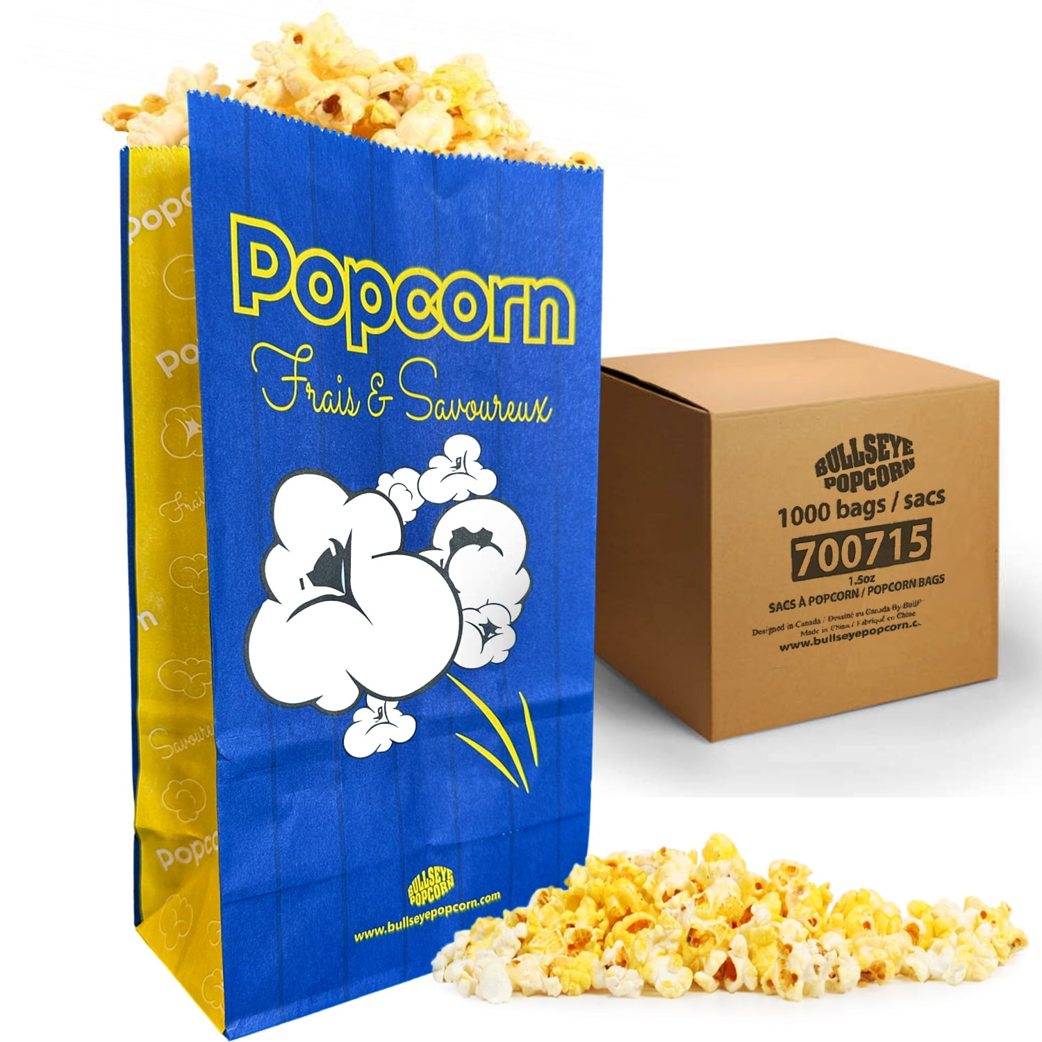 Click here for Bullseye Popcorn Popcorn Bags 1.5 Oz (1000 Pack) prices