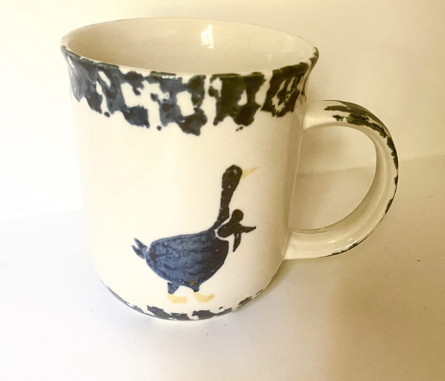Folk Craft By Tienshan Goose Duck Yellow Feet Dark Blue Sponge Coffee ...