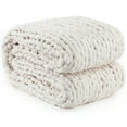 Carriediosa Chunky Knit Throw Blanket Handmade Soft Throws for Couch ...